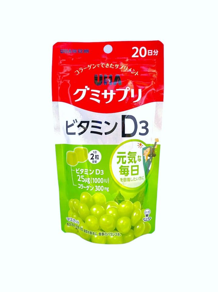 UHA味覺糖 維他命D3 補給軟糖 20日分 40粒