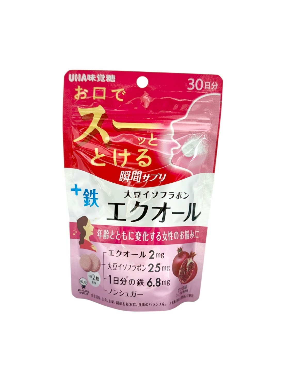 UHA味覺糖 瞬間補給 大豆＆鐵 30日分60粒